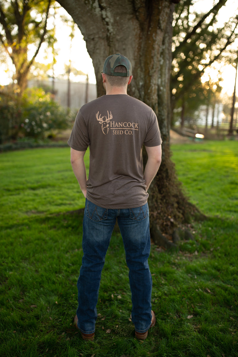 Hancock Original Brown Short Sleeve T-Shirt | Hancock Seed